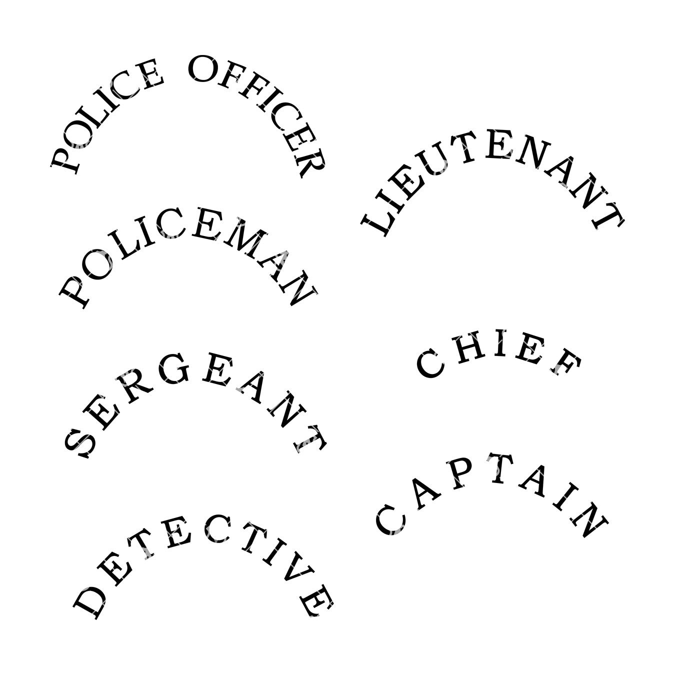 Oval Police Badge Template