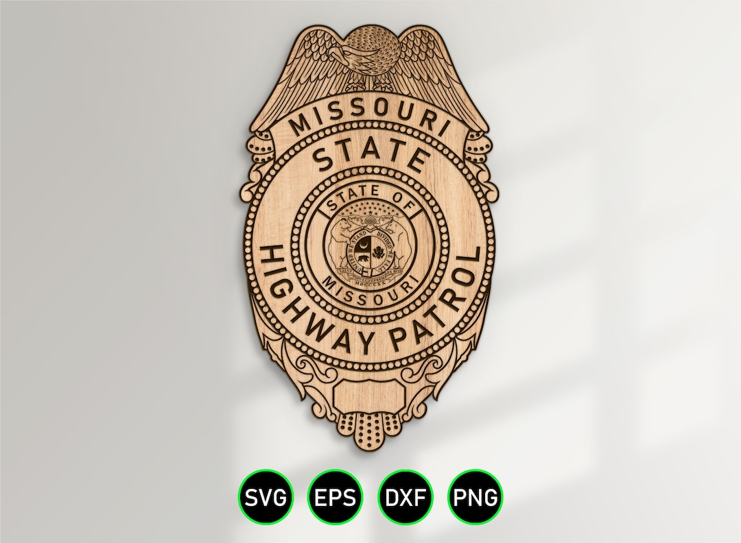 State of Missouri Highway Patrol Badge SVG, State Police Trooper Vector ...