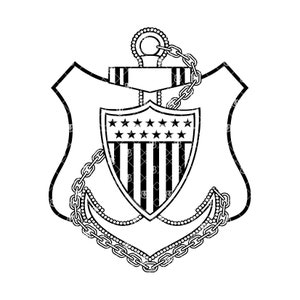 USCG ME Chief Anchor Badge SVG, Coast Guard Maritime Enforcement ...
