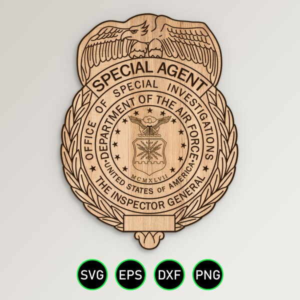 Special Agent Badge Svg - Etsy