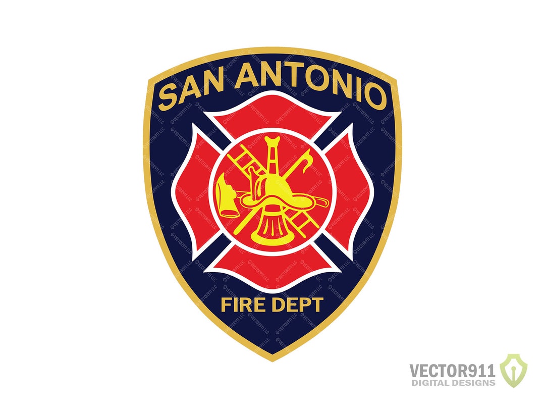 San Antonio Texas Fire Department Logo, City of San Antonio TX Fire EMS ...
