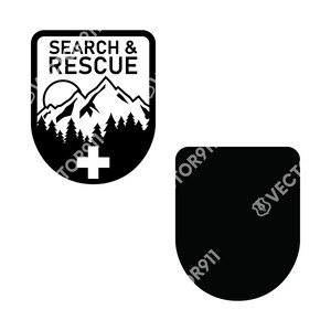 Search and Rescue Emblem SVG, SAR Patch Mountain Design Vector Clipart ...