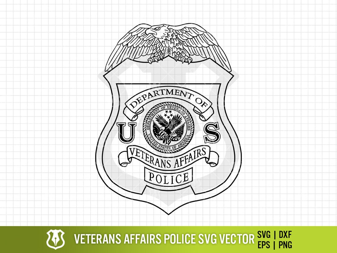 Department of Veterans Affairs Police Badge, VA Law Enforcement Seal ...