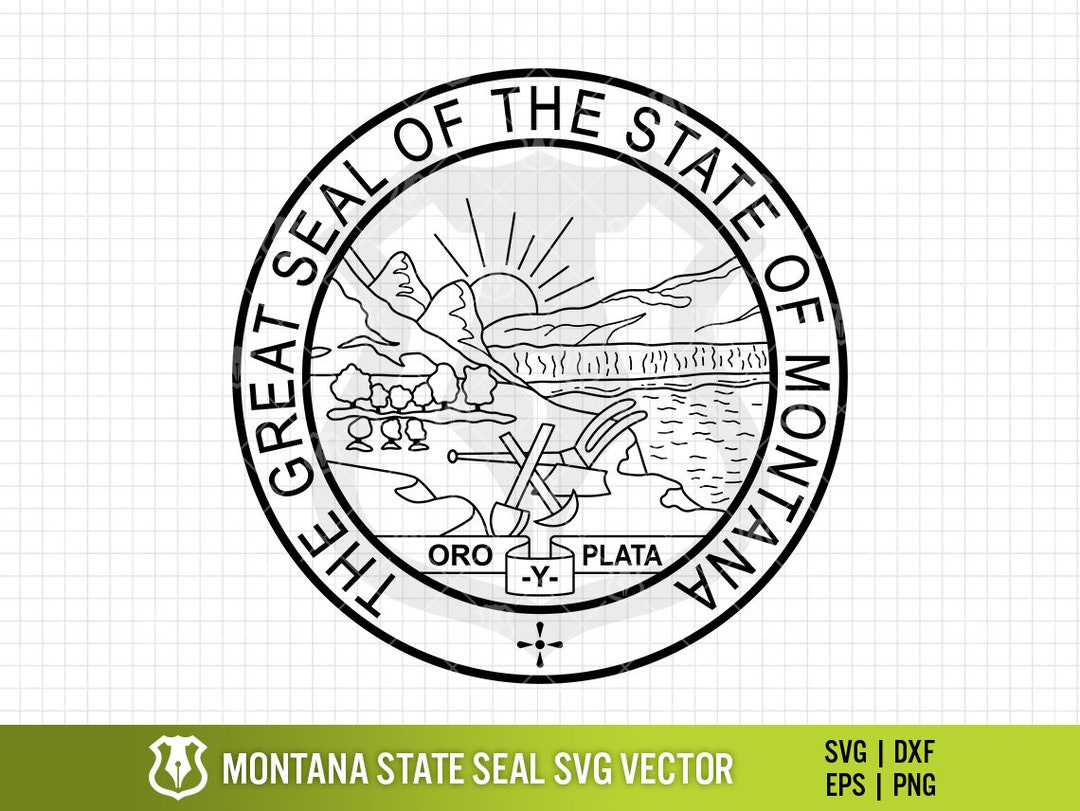 Montana State Seal Vector Clipart High-quality SVG for CNC & - Etsy