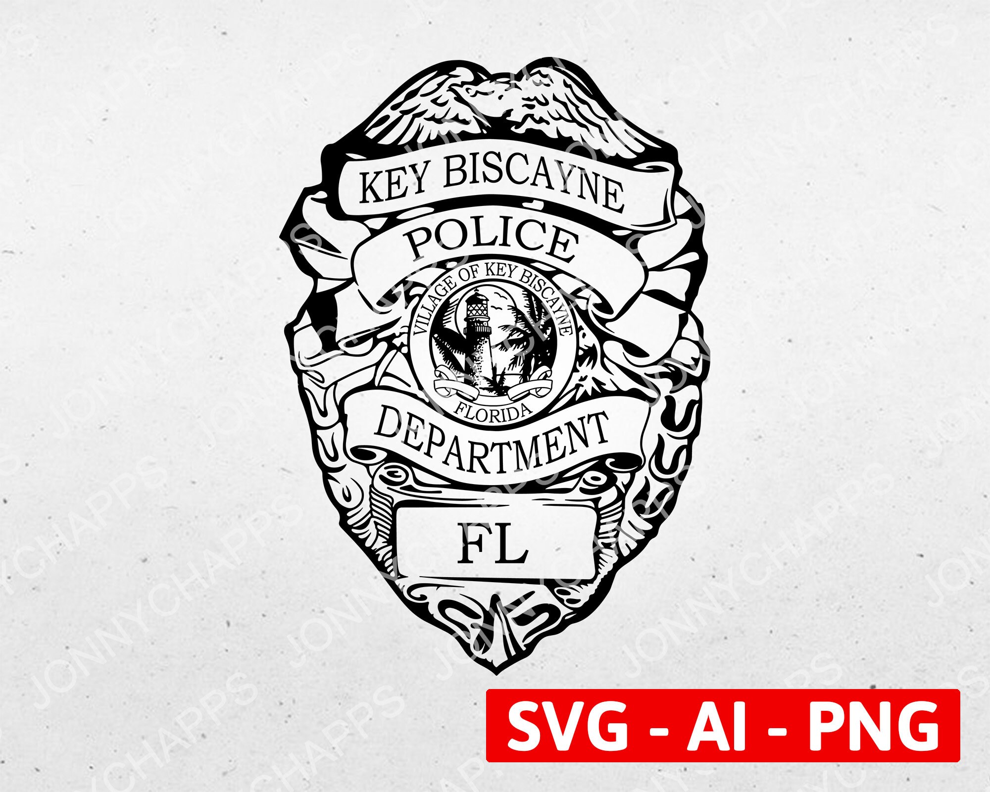 Key Biscayne Florida Police Department Badge FL Law - Etsy