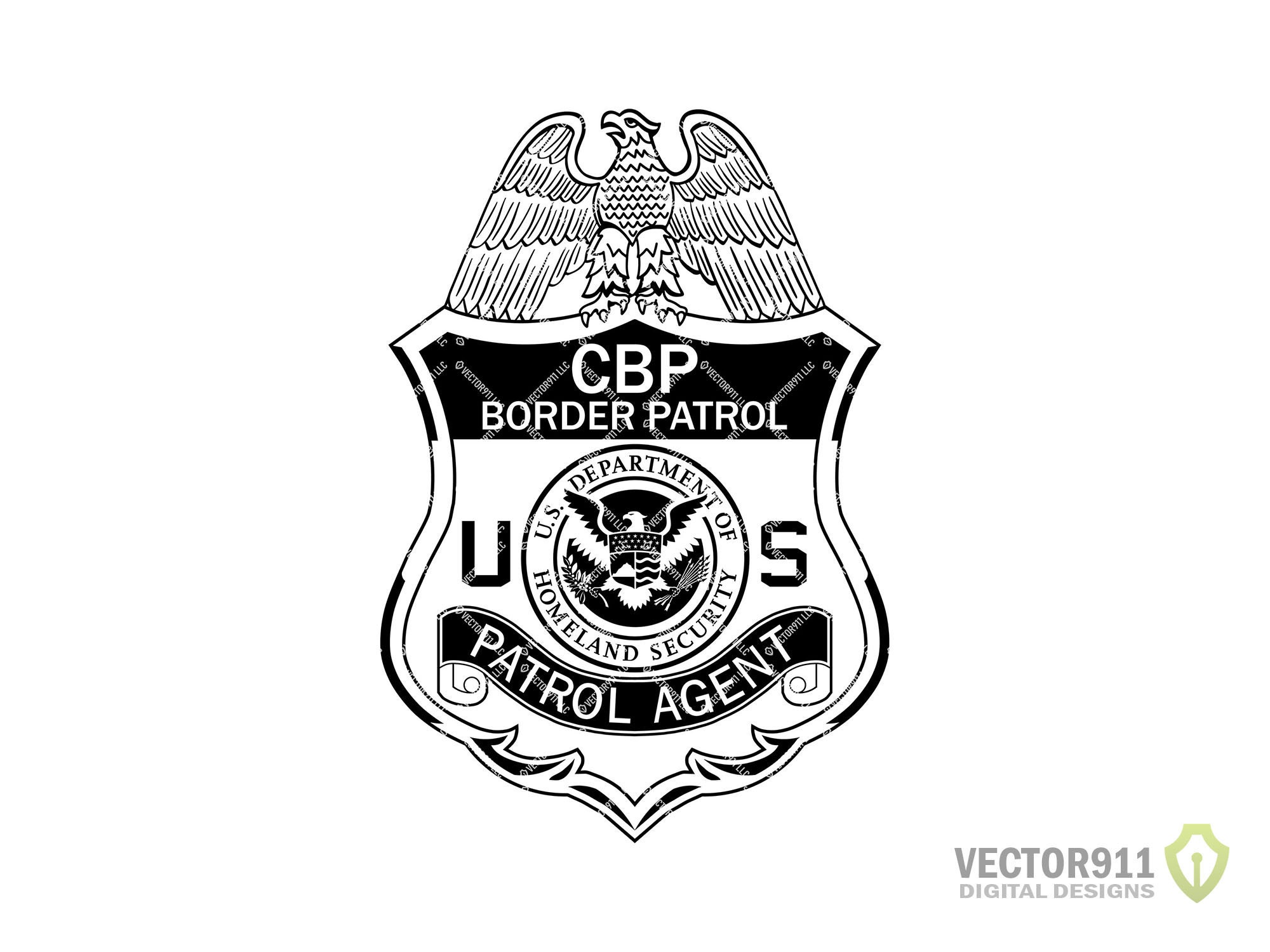 CBP Patrol Agent Badge Border Patrol Customs Badge DHS Logo - Etsy