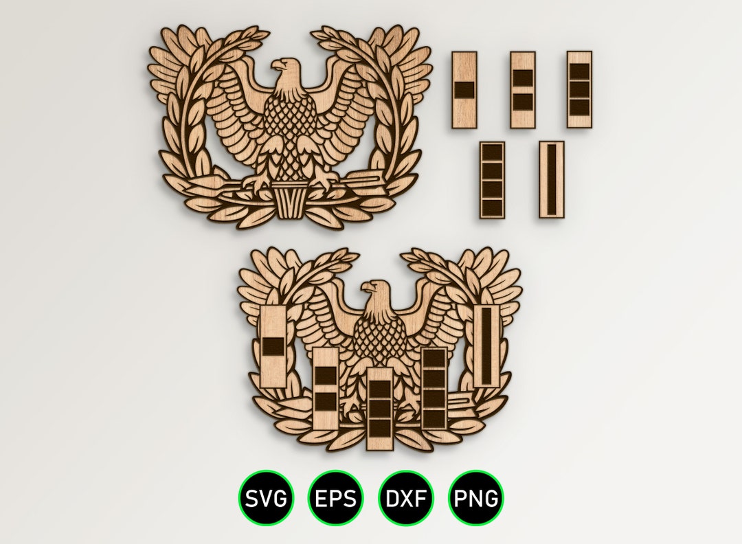 Warrant Officer Eagle Rising Insignia Bundle SVG, Army Warrant WO Rank ...