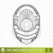 Oval Shaped Badge V7 SVG Vector Blank Police Sheriff Fire Badge Vector ...