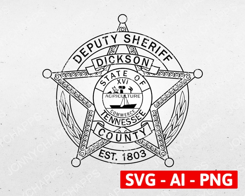 Dickson County TN Sheriff's Department Badge Tennessee - Etsy