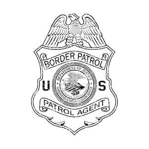 Border Patrol DOJ Vintage Style Badge SVG, USBP Immigration Patrol ...