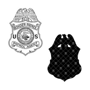 Border Patrol DOJ Vintage Style Badge SVG, USBP Immigration Patrol ...