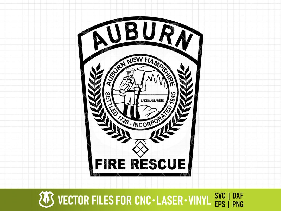 Auburn New Hampshire Fire Department Patch, NH Fire Rescue EMS Badge ...