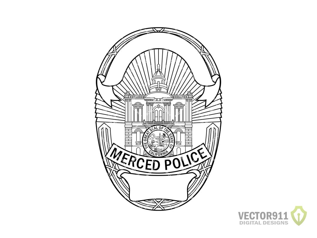 Merced California Police Department Badge CA Law Enforcement - Etsy