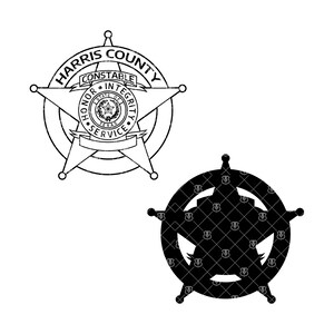 Harris Texas Constable Badge SVG, County Constable Police Star Vector ...