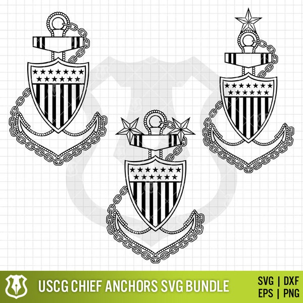 Uscg E7 Anchor Vector - Etsy