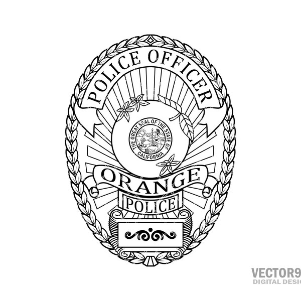 California Police Badge Svg - Etsy UK