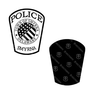Smyrna Delaware Police Patch SVG, City Police Department Officer Emblem ...