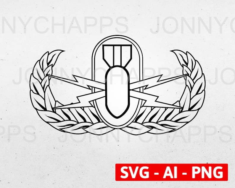 EOD Basic Badge Explosive Ordnance Disposal Logo Seal Digital | Etsy