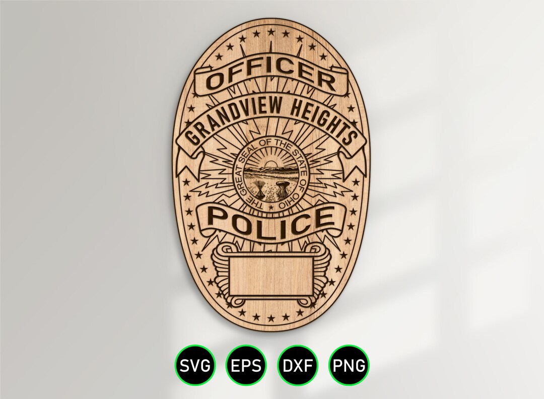 Grandview Heights Ohio Police Badge SVG, City Police Department Officer ...