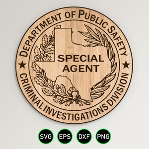 Texas DPS Criminal Investigations Badge SVG, Public Safety CID Special ...