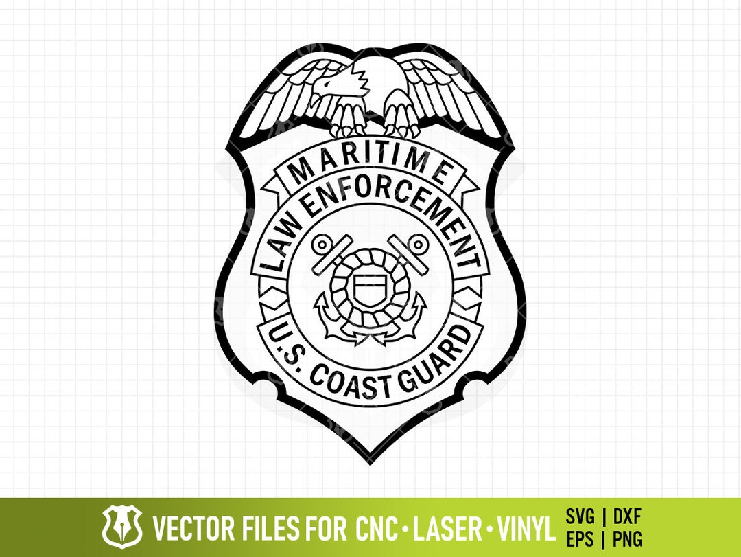 USCG Maritime Enforcement Specialist ME Badge, Coast Guard Law ...