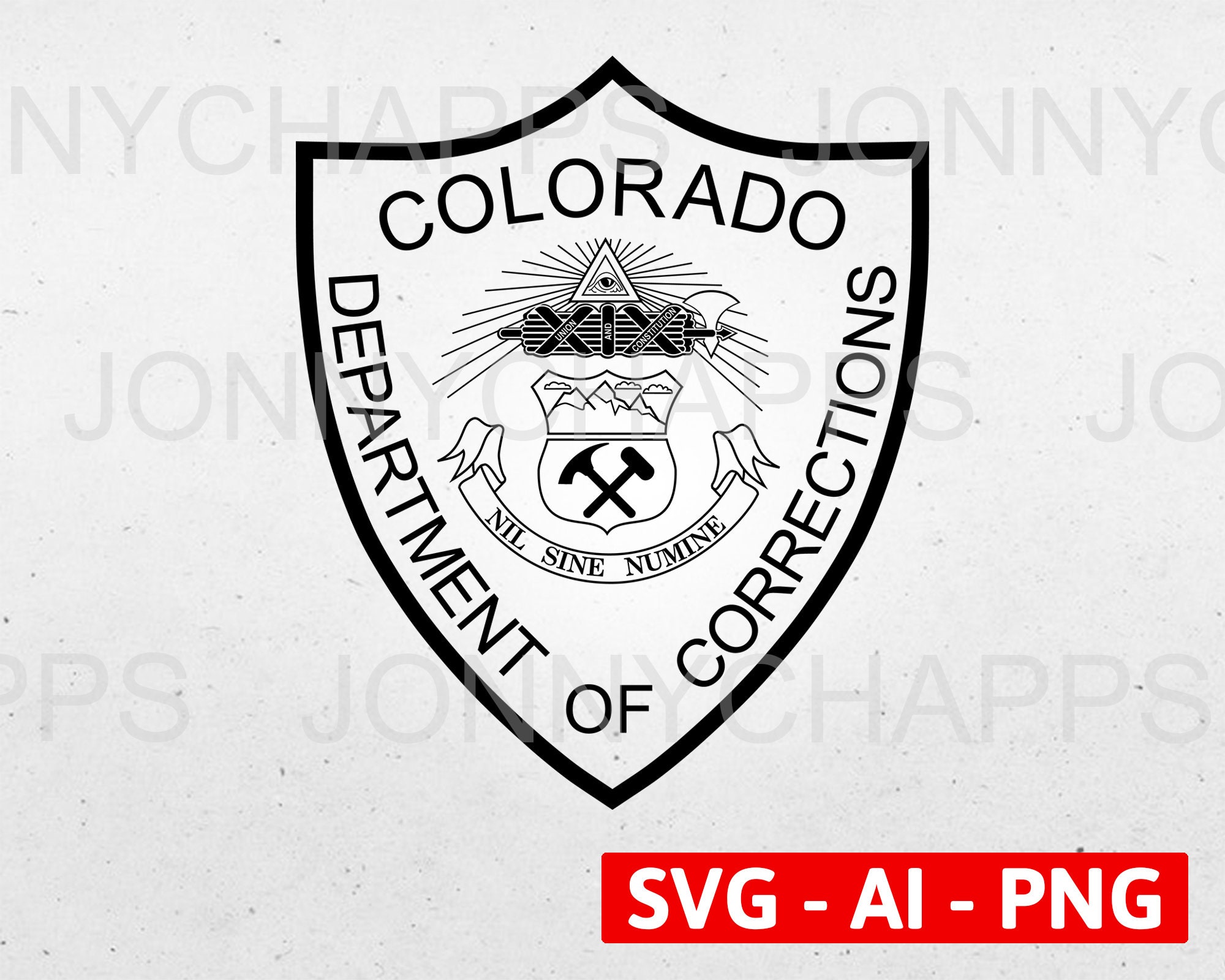 Colorado Department of Corrections Logo Insignia Digital - Etsy
