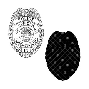 Mooresville Indiana Police Badge SVG, IN Police Department Officer ...