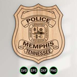 Memphis Tennessee Police Badge SVG, Police Department Officer Vector ...