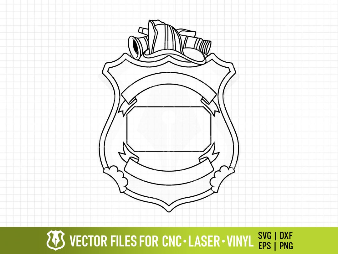 Fire Department Firefighter Style Badge V5 Vector Clipart High-quality ...