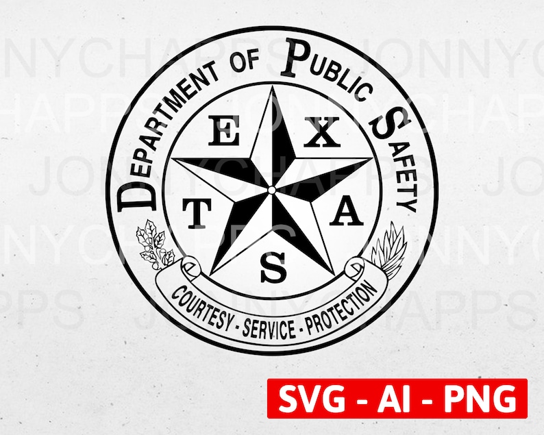Texas Department of Public Safety DPS Logo Insignia State Seal - Etsy