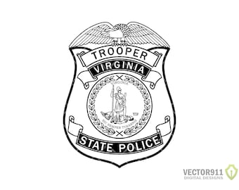 Virginia State Police Patch VA Police Badge VA Police Decor - Etsy