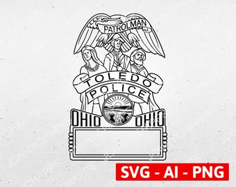 Ohio Police Badge Vector - Etsy