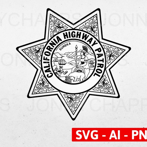 California Highway Patrol CHP Badge Logo Emblem Digital Vector - Etsy