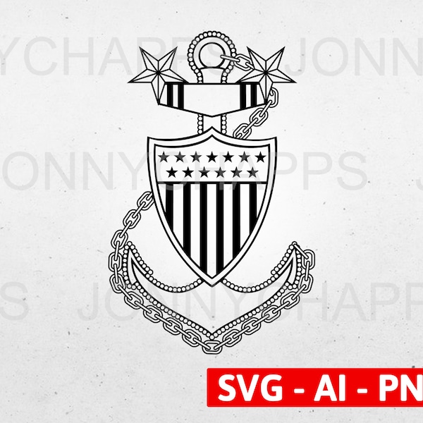 Coast Guard Chief Petty Officer Svg - Etsy
