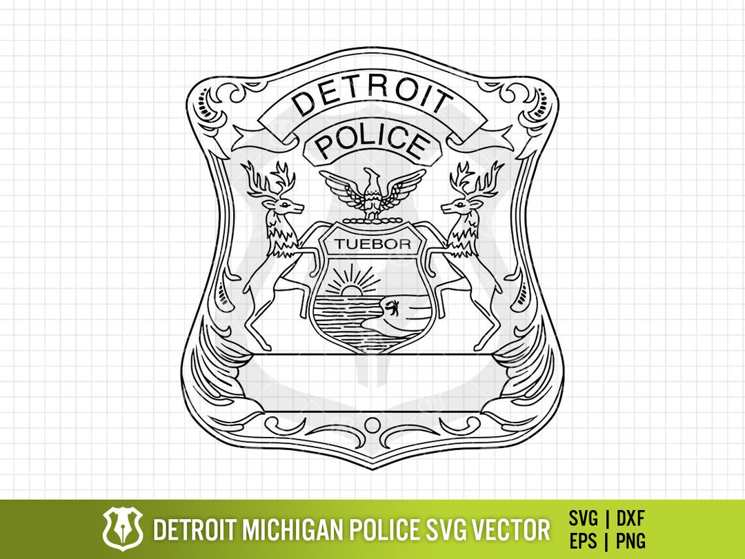 Detroit Michigan Police Department Badge, MI Police Officer Patch ...