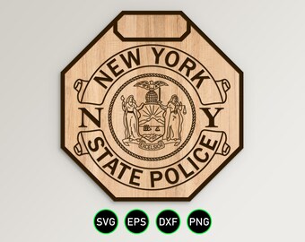 New York State Trooper Police Badge SVG - Etsy