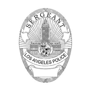 LAPD Sergeant Badge SVG Vector Los Angeles Police Department SGT Badge ...
