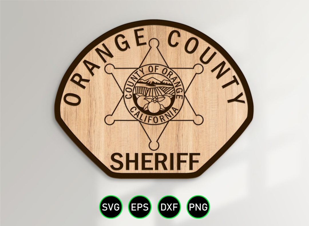Orange California Sheriff Patch SVG, County Sheriff's Office Department ...