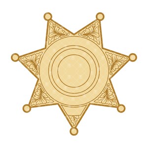 Blank 7 Point Star Badge 7P01 Layered SVG Image Police - Etsy