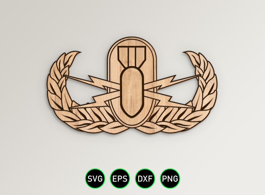 Navy EOD Basic Badge SVG, USN Bomb Disposal Specialist Vector Clipart ...