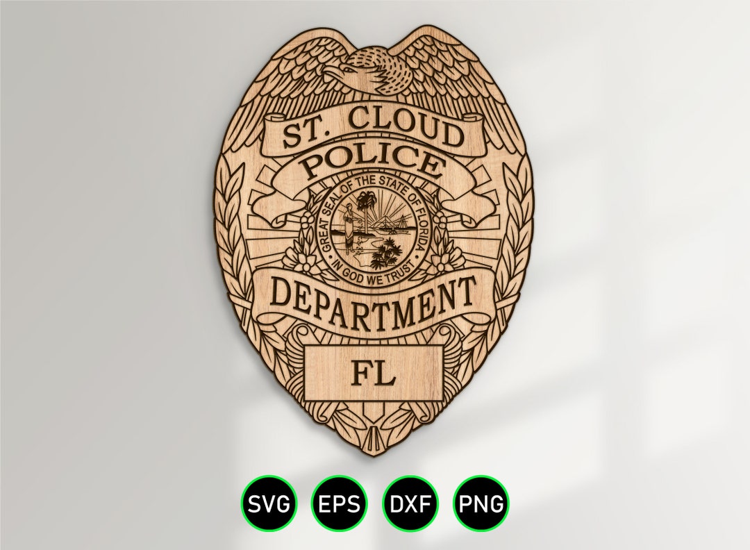 St Cloud Florida Police Badge SVG, City Police Department Officer ...