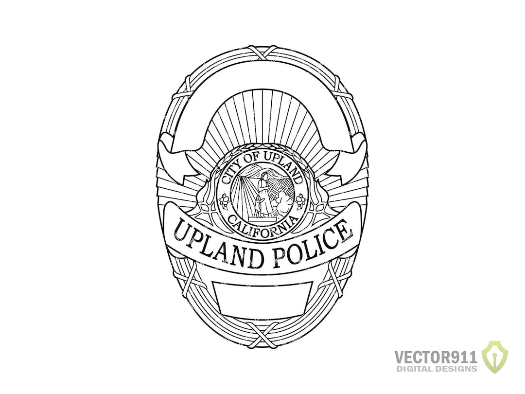 Upland California Police Department Badge, Upland CA Law Enforcement ...