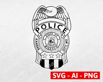 Kansas City Police Badge Svg - Etsy