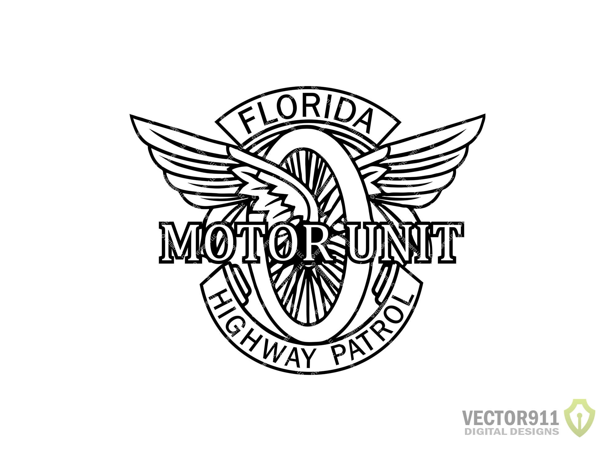Florida State Patrol Motor Unit Logo FL Highway Patrol - Etsy