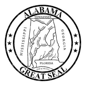 Alabama State Seal SVG Bundle Great Seal of Alabama PNG Bundle AL State ...