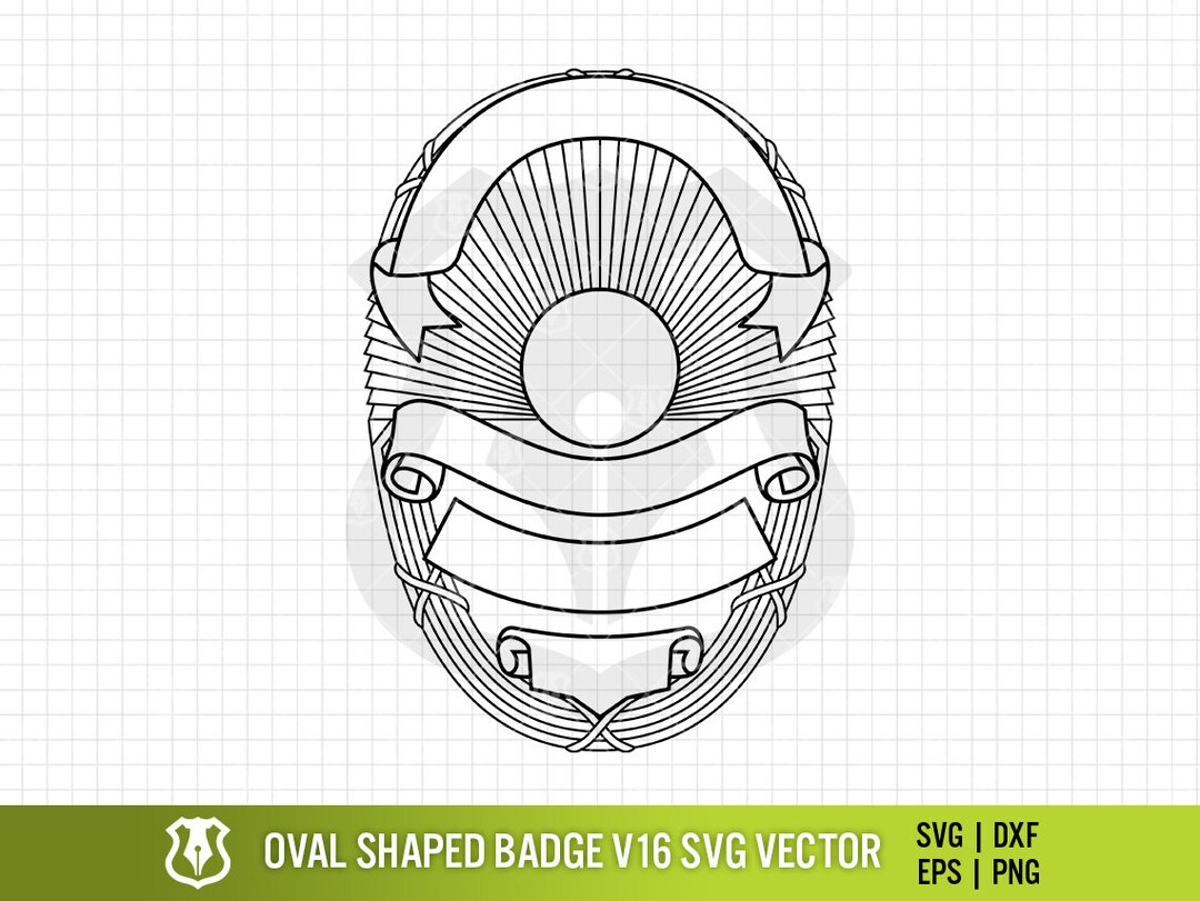 Oval Shaped Badge V16 SVG Vector Blank Police Sheriff Fire - Etsy