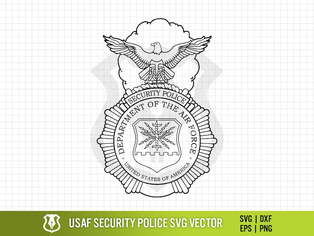 US Air Force Security Police Badge, USAF Law Enforcement Police Badge ...