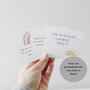 Personalized Kids Scripture Cards PDF PRINTABLE Set of 50 Christian ...