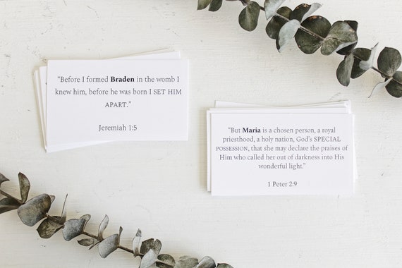 PDF Personalized Identity Bible Verse Scripture Cards Set of | Etsy