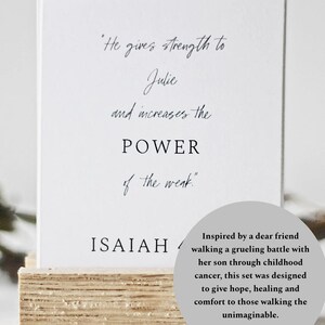 Personalized Comforting Scripture Cards Prayer Cards Wood Stand ...
